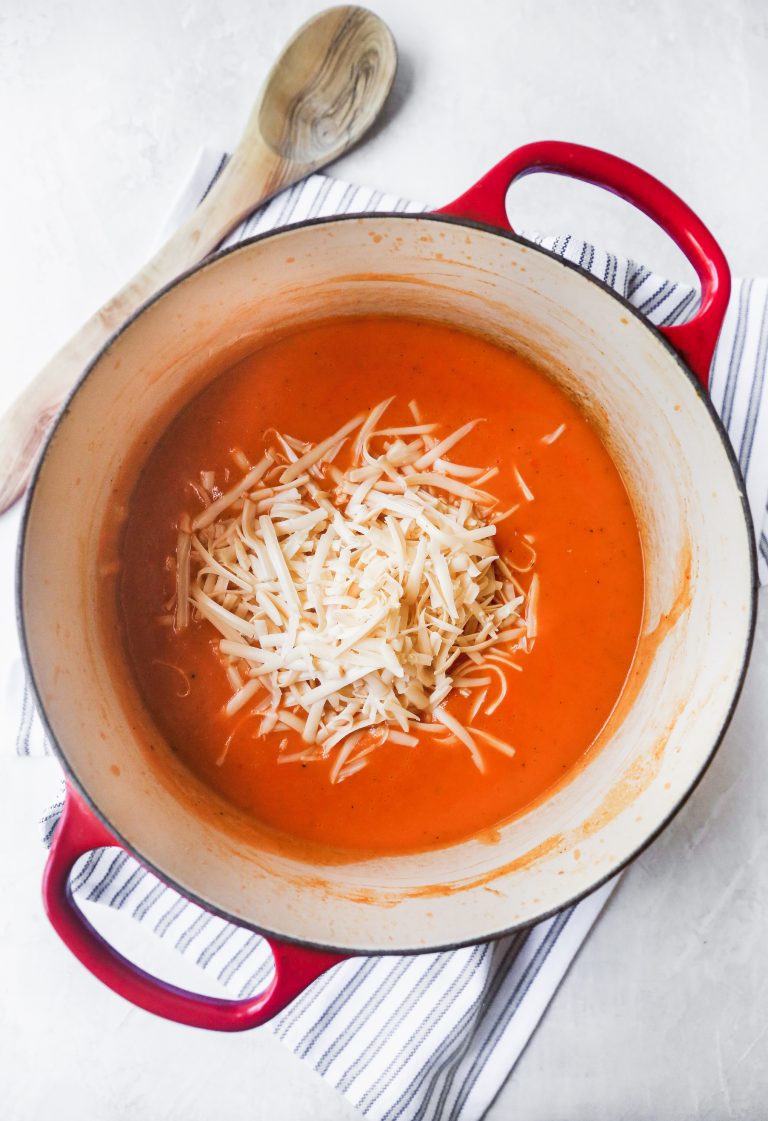 Spicy Smoked Gouda & Roasted Red Pepper Bisque - Yes to Yolks