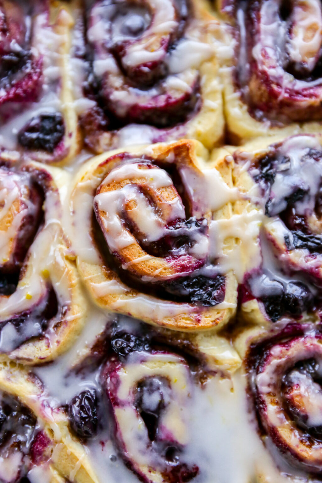 Blueberry Lemon Cinnamon Rolls - Yes to Yolks